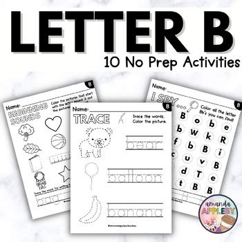 Letter Bb Activity Pack By Amanda Appleby Tpt