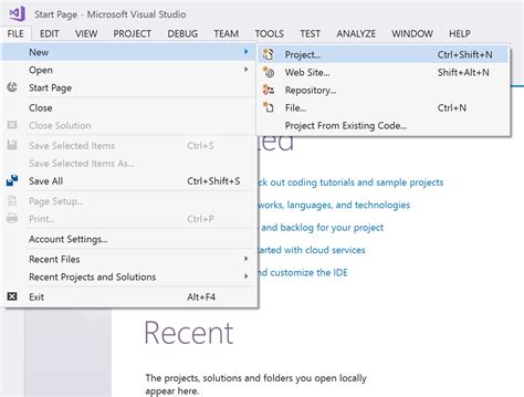 Software Development Creating A New Sql Server Database Project