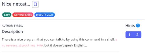 Picoctf Nice Netcat Cm Medium
