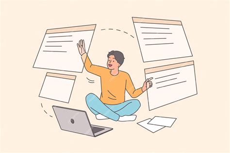 Premium Vector Man Programmer Develops Ui And Ux Design Using Virtual