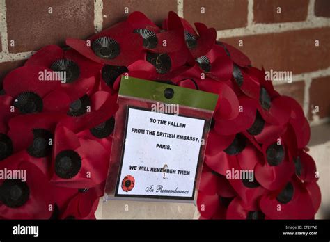 Poppy Wreath From The British Embassy At The Australian National Memorial Villers Bretonneux