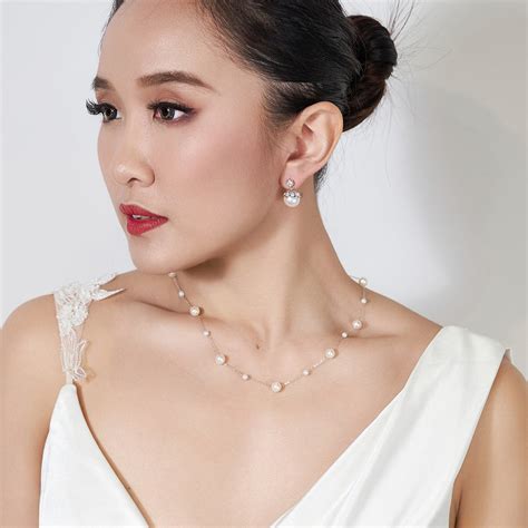 18k Solid Gold Freshwater Pearl Necklace Pearly Lustre