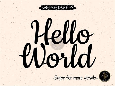 Hello World Blogger Svg Cut File Cricut Clipart Etsy
