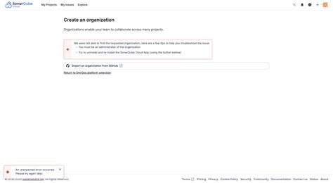 Connecting My Github Org To Sonar Cloud Sonarqube Cloud Sonar Community