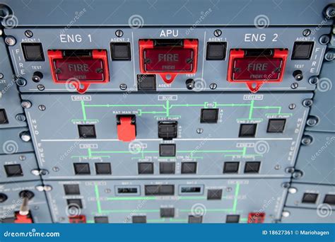 Engine Fire Warning Switches Stock Image Image 18627361