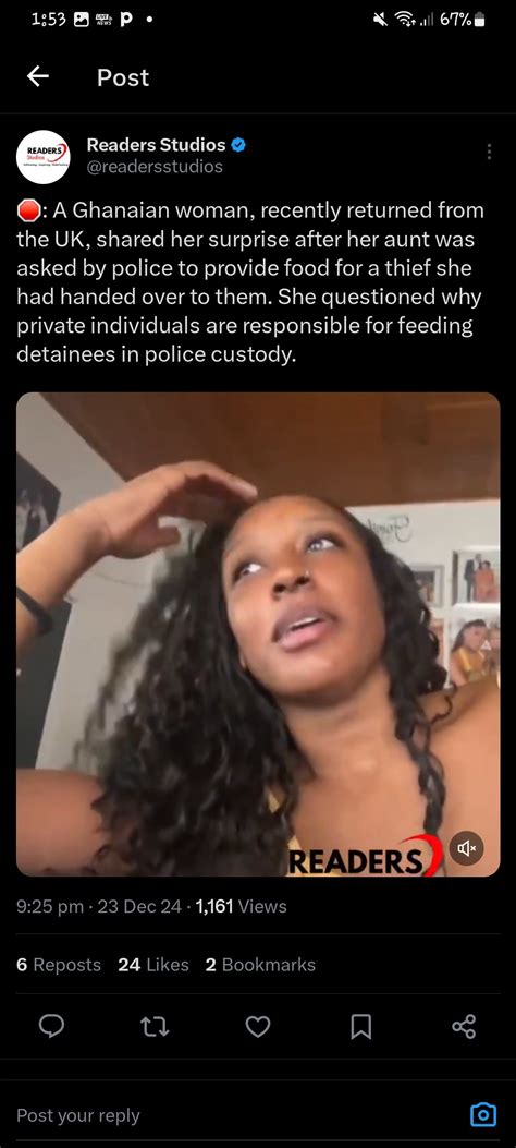 When The Police Ask Her Aunt To Feed The Thief In Custody After She Turns Him Over A Ghanaian