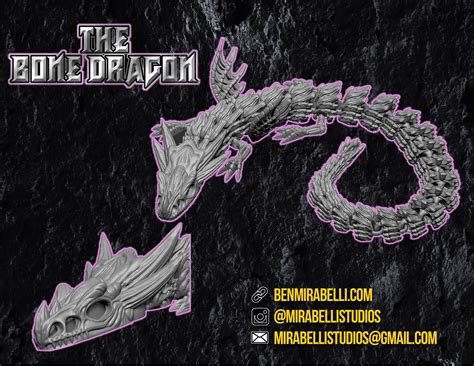 Articulated Bone Dragon 3d Model By Plastiforge On Thangs