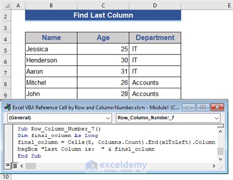 Excel Vba With Cell Reference By Row And Column Number Examples