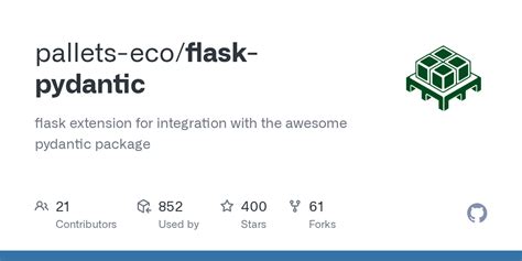 Github Pallets Ecoflask Pydantic Flask Extension For Integration