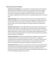 Understanding Transcript Abundance Estimation Impact Of Course Hero