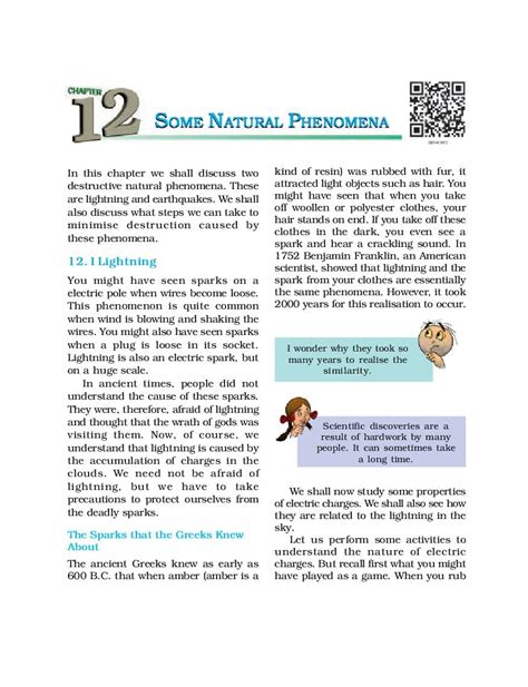 Ncert Book Class 8 Science Chapter 12 Some Natural Phenomena Pdf Aglasem