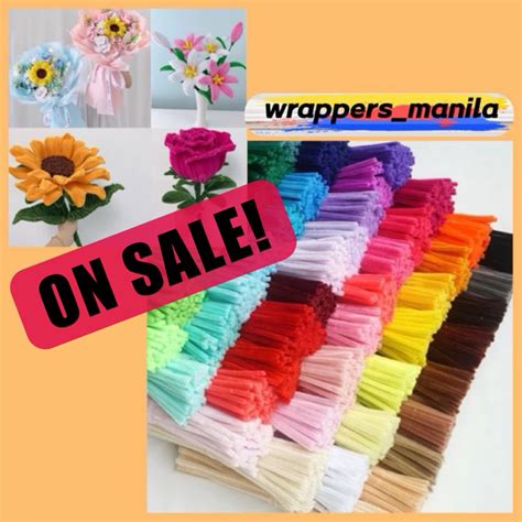 100pcs Fuzzy Wire Chenille Twist Wire For Diy Flower Shopee Philippines