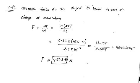 [solved] an object of mass 0 85 kg is initially at rest when a force
