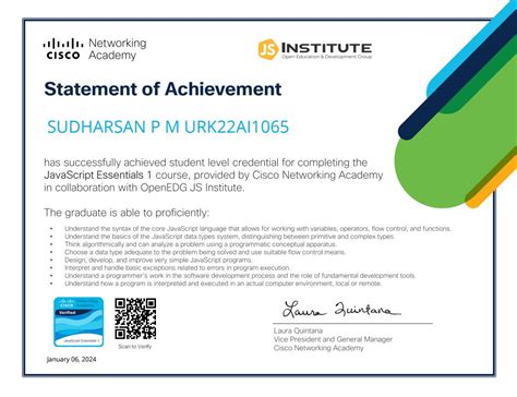 javascript essentials 1 course nailed it 💻🎉 level up your coding game… sudharsan p m