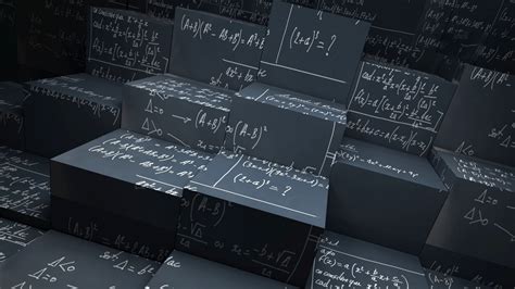 3D Knowledge Geometry Equations Mathematics Cube Digital Art HD