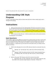 Guide To Understanding CSE Style In Biological Anthropology Course Hero