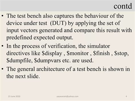 Verilog Test Bench Pptx Programming Languages Computing