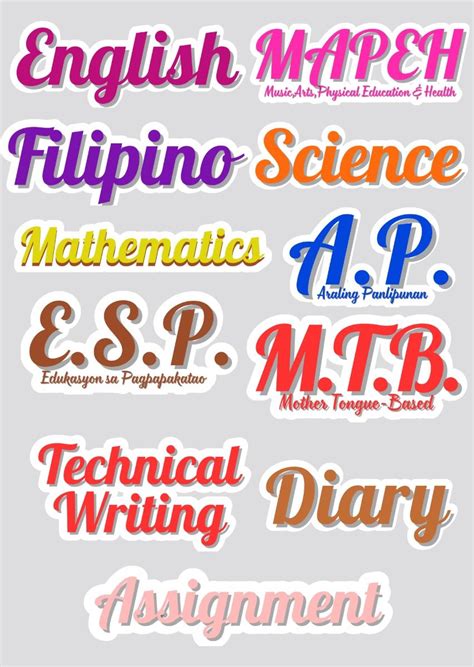 Subject Labels In 2025 Subject Labels Notebook Labels Subject Labels Free Printables Aesthetic