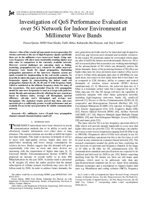 Pdf Investigation Of Qos Performance Evaluation Over 5g Network For