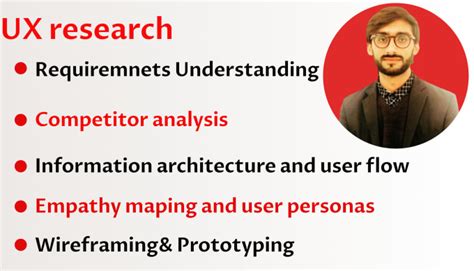 do ux research including user personas user journey wireframing