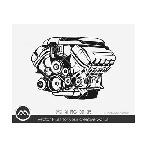 Truck Engine Svg Illustration Car Engine Svg Engine Png Inspire