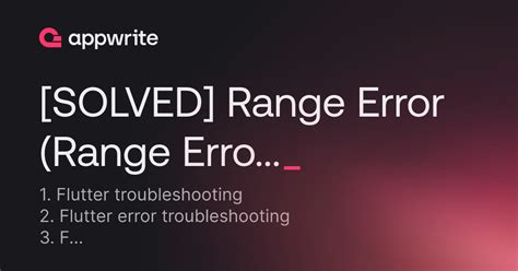Solved Range Error Range Error Index Invalid Value Valid Value Range Is Empty 0 In