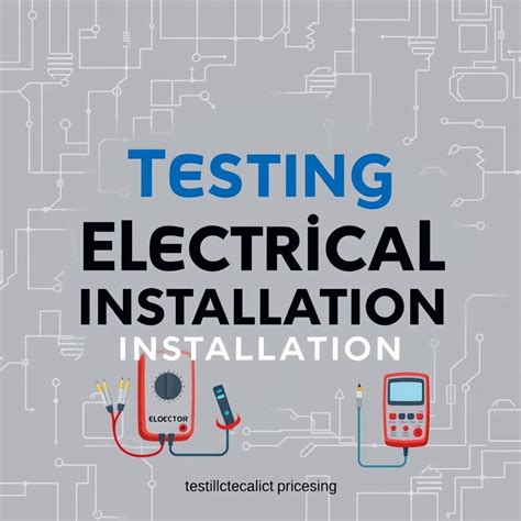 Testing Procedure Of Electrical Installation Professional Book Cover