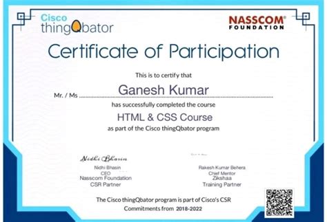 I Have Successfully Completed Html Css Mini Course Provided By Cisco