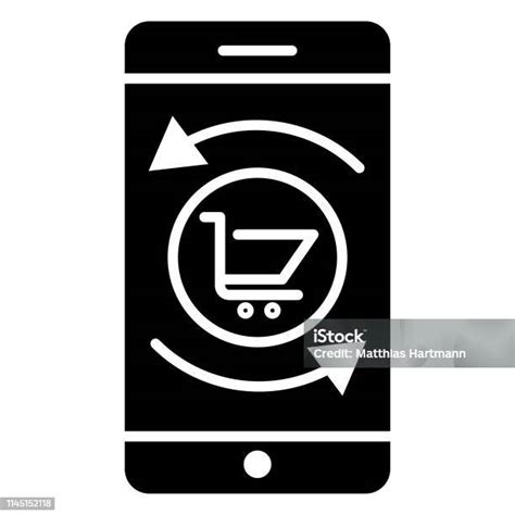 모바일 앱 아이콘 벡터 일러스트 레이 션 전자 상거래 그림 문자 Brand Name Mobile Payment에 대한 스톡 벡터