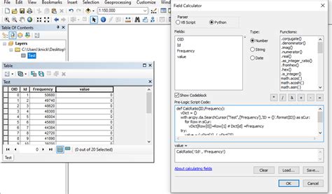 Calculating Ratio Between Rows In Arcgis Field Calculator Geographic Information Systems
