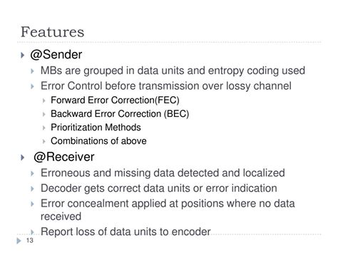 Ppt Error Resilient Coding And Decoding Strategies For Video
