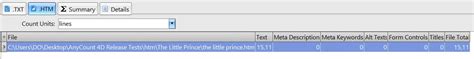 Accurate Word And Character Count In HTM Documents