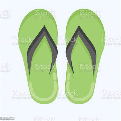 아이콘 플립 플롭 여름 상징에 적합합니다 플랫 스타일 편집 가능한 간단한 디자인 디자인 템플릿 벡터 간단한 그림 개념에 대한