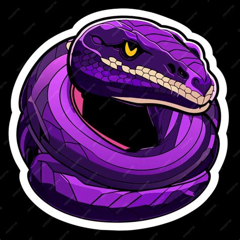 Premium Vector Amethystine Python Scrub Python Sticker Vector Illustration