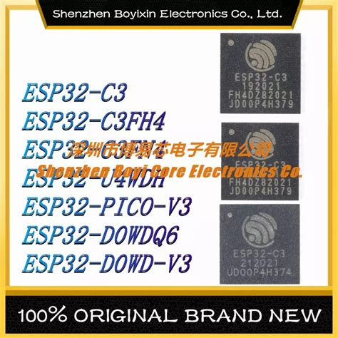 Esp32 C3 Esp32 C3fh4 Esp32 C3fn4 Esp32 U4wdh Esp32 Pico V3 Esp32 D0wdq6 Esp32 D0wd V3 Neue
