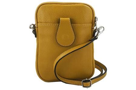 Skórzane etui na telefon Żółte ciemne