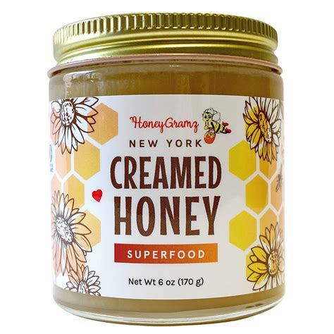Honeygramz 100 Pure Raw Creamed Honey 6oz Handcrafted By Nyc