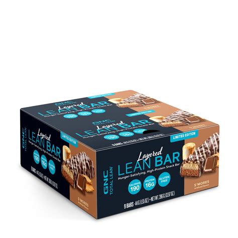 Layered Lean Bar Smores 9 Bars Smores Gnc