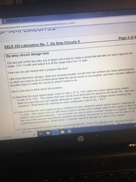 Solved PRE LAB Sketch A Graph Showing Vout Vs Vin In Other Chegg Com