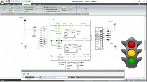 Control Of Traffic Light Ladder Logic Diagram