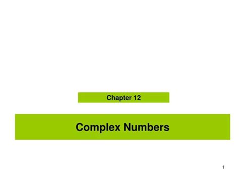 PPT Complex Numbers PowerPoint Presentation Free Download ID 4859787