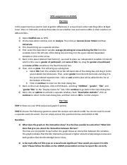 SPSS Assignment On ANOVA Docx SPSS Assignment On ANOVA Part One In This Experiment We Want To