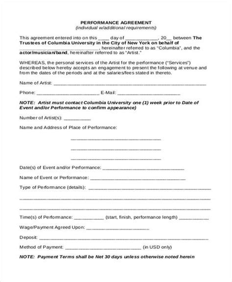 Free 50 Contract Agreement Formats In Ms Word Pdf Excel