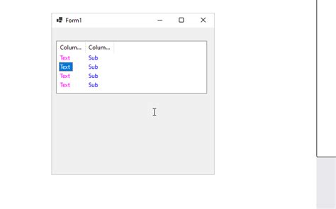 Listviewitemforecolor Not Work When Mouse Is Over Text” Of The First Row In The Listview