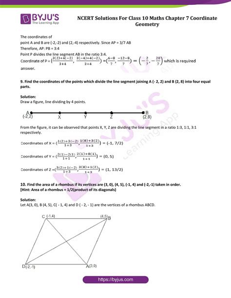 Ncert Solutions For Class 10 Maths Exercise 7 2 Chapter 7 Coordinates