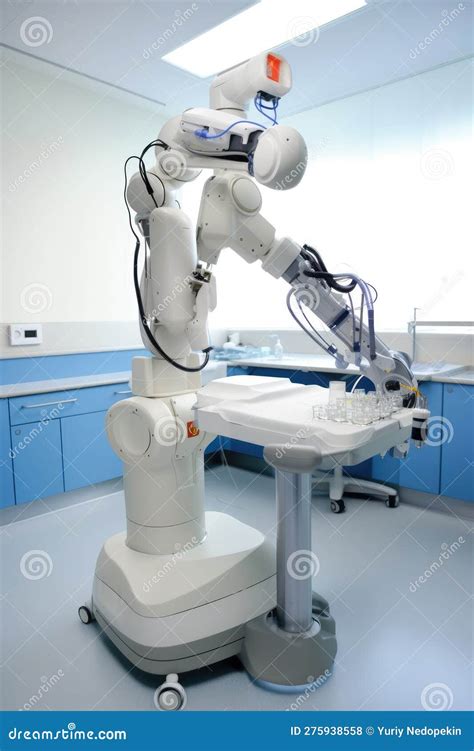 Medical Robot In Action Generative Ai Stock Illustration