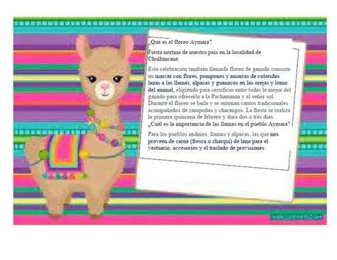 Fiesta Del Floreo Aymara Tradición Y Cultura Pdf