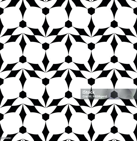 Black And White Geometric Seamless Pattern Abstract Background Stock Illustration Download