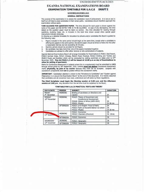 Uace Draft Timetable 2025 Pdf