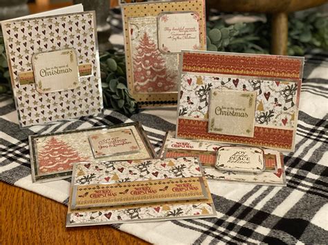 Handmade Christmas Cards Set Of 6 Etsy